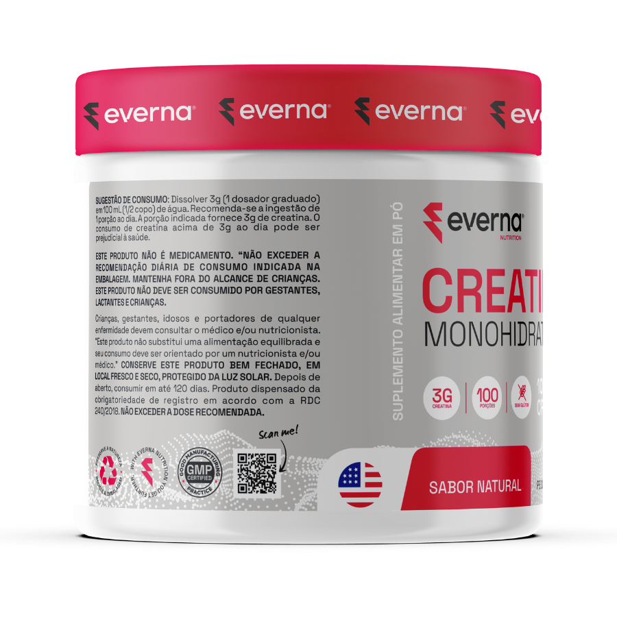 Creatina 100% pura Everna nutrition - Everna Nutrition Brasil
