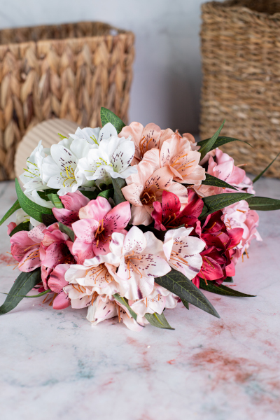 astromelia flor artificial realista - FINACOR - Flores - Arranjos - Adornos