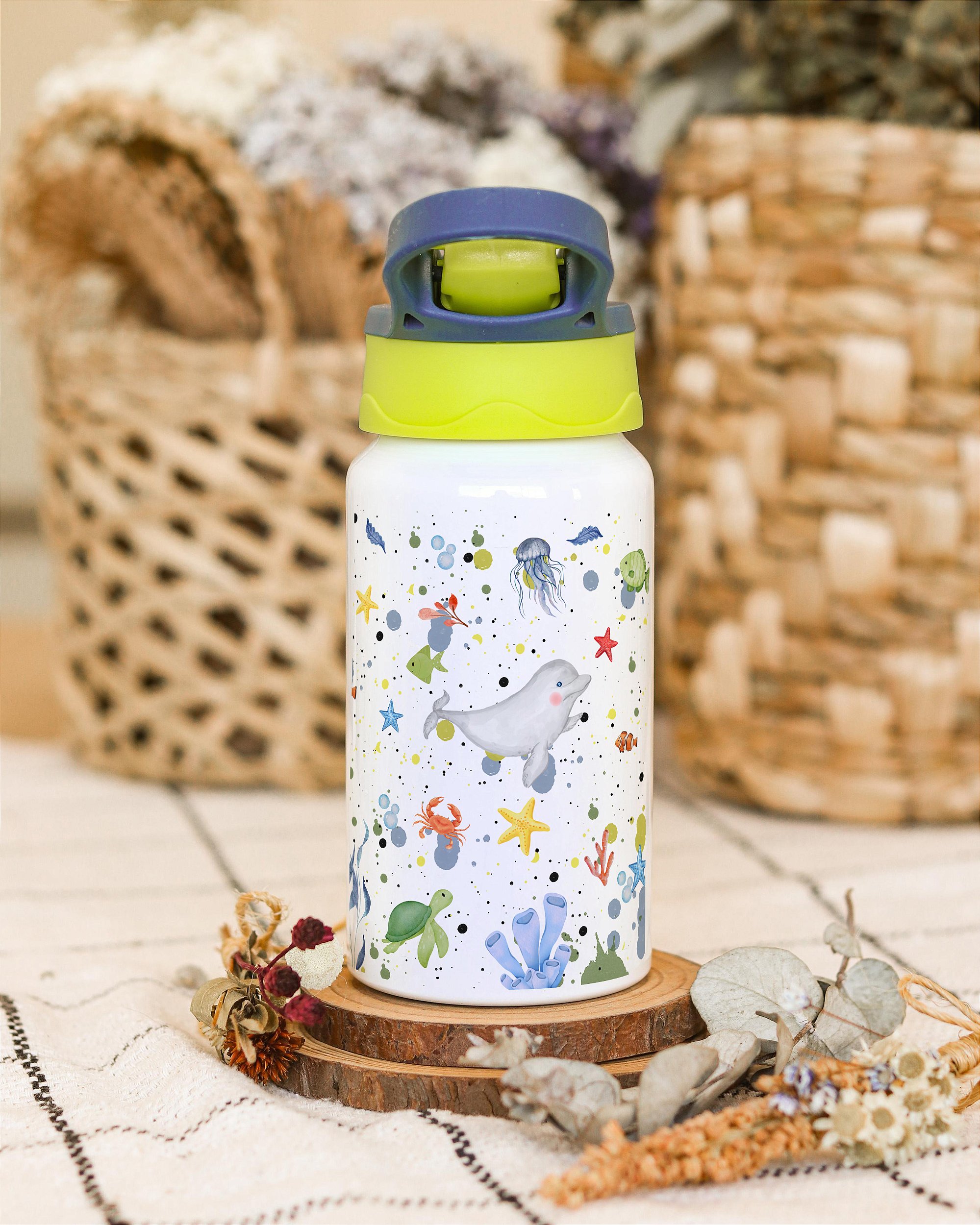 Garrafa kids fundo do mar 300mL - Aqui Tem Caneca® | Presentes ...