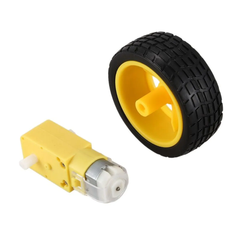 Kit Motor DC 3V a 6V Com Redução e Roda - Eletrônica Cuiabá