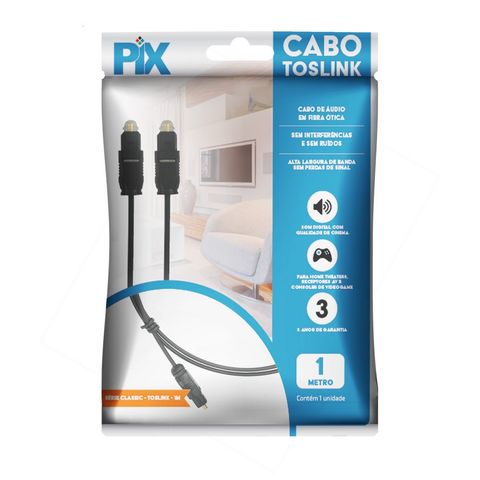 Cabo de Fibra Óptica Preto 1,0 Metro PIX - 018-9001 - 018-9001 ...