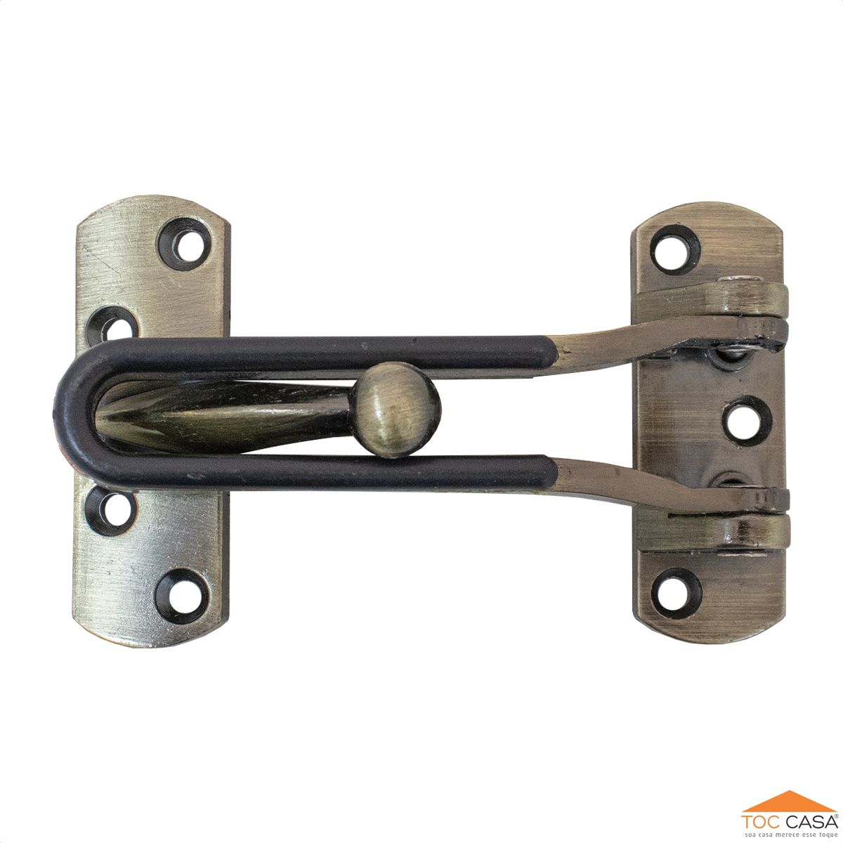 Fecho de Segurança Trifor Para Porta Em Aço Inox Preto - Toc Casa