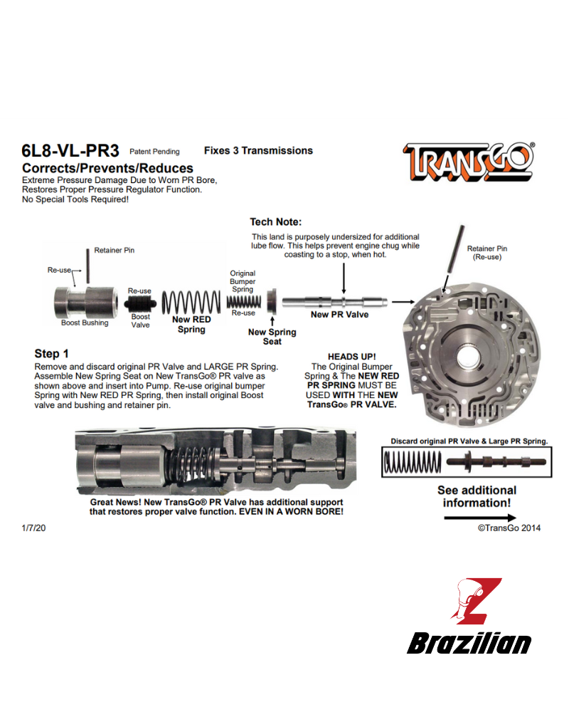 O kit de Reparo da Válvula Reguladora Pressão 6L45 6L50 6L80 TRANSGO ...