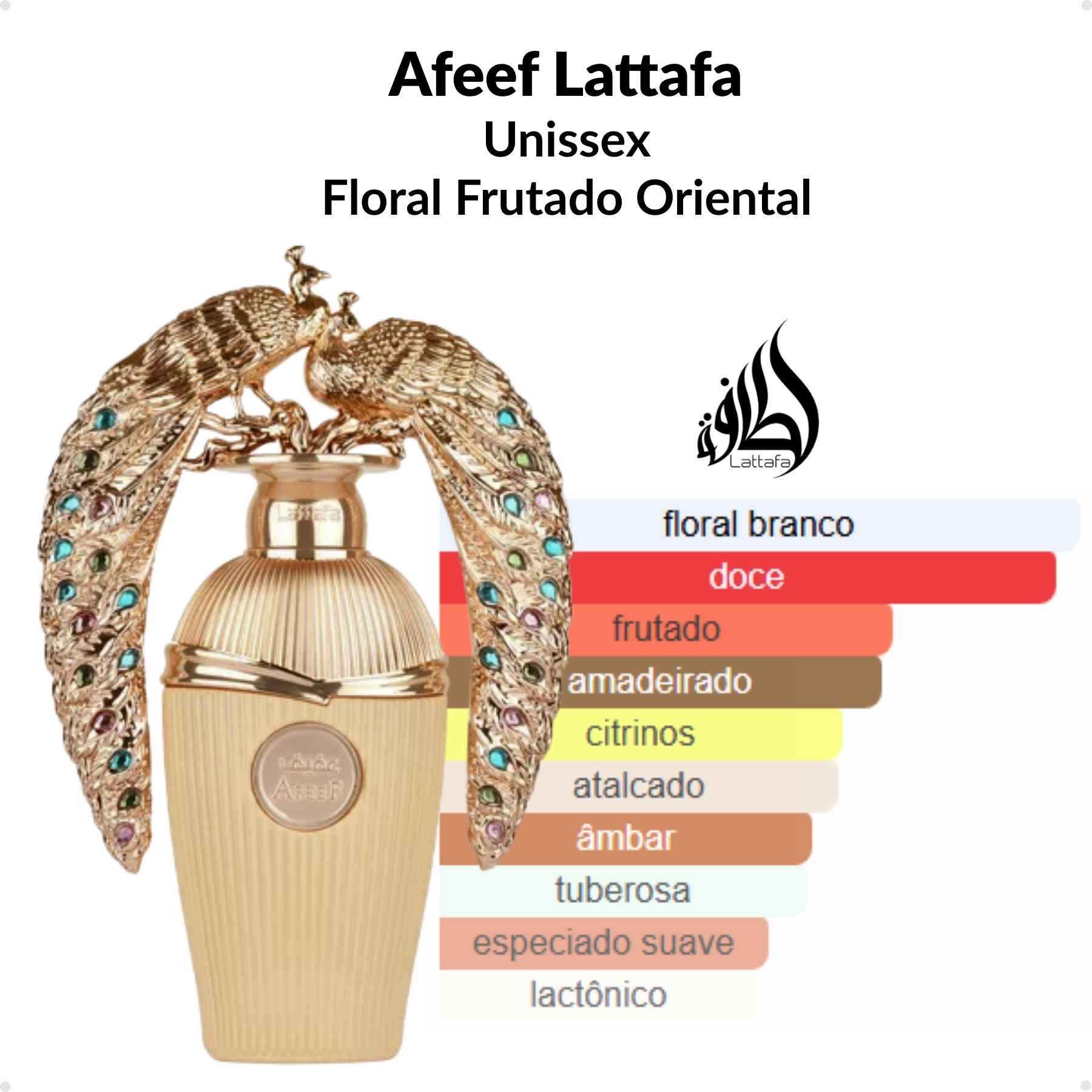 Perfume Arabe Afeef Lattafa EDP 100ml Unissex - Supremo Aroma