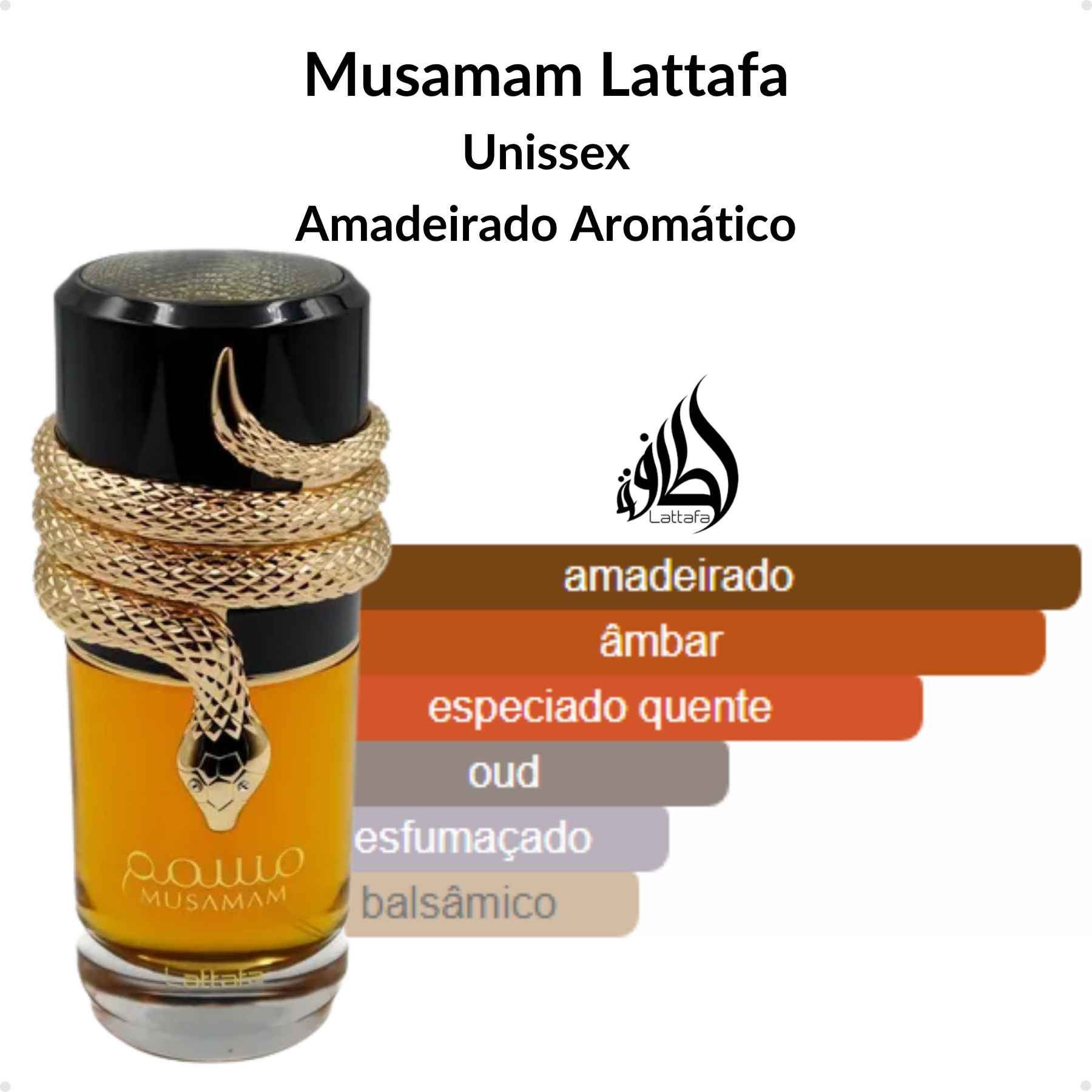 Perfume Arabe Lattafa Musaman EDP 100ml Masculino - Supremo Aroma