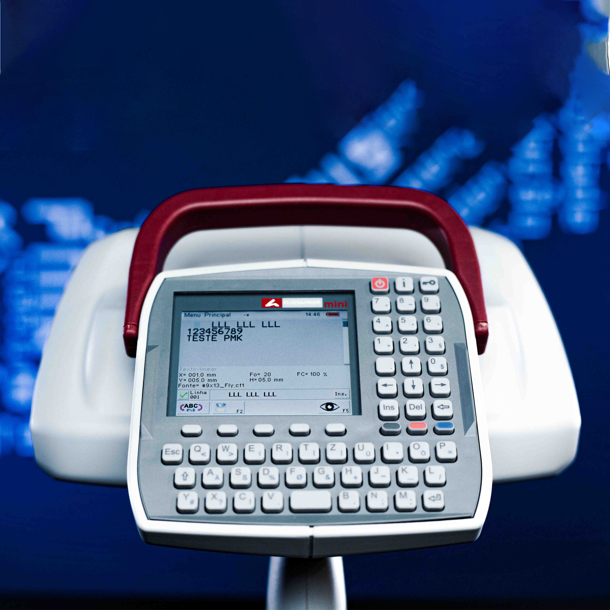 Máquina de gravação por micropuncionamento a bateria - FlyMarker 120 ...