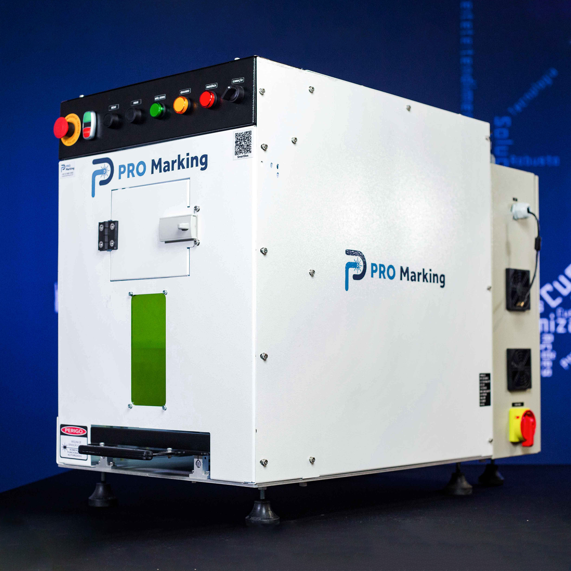 Máquina de gravação a laser fibra - SmartBox cabinada NR12 - Loja - PRO ...