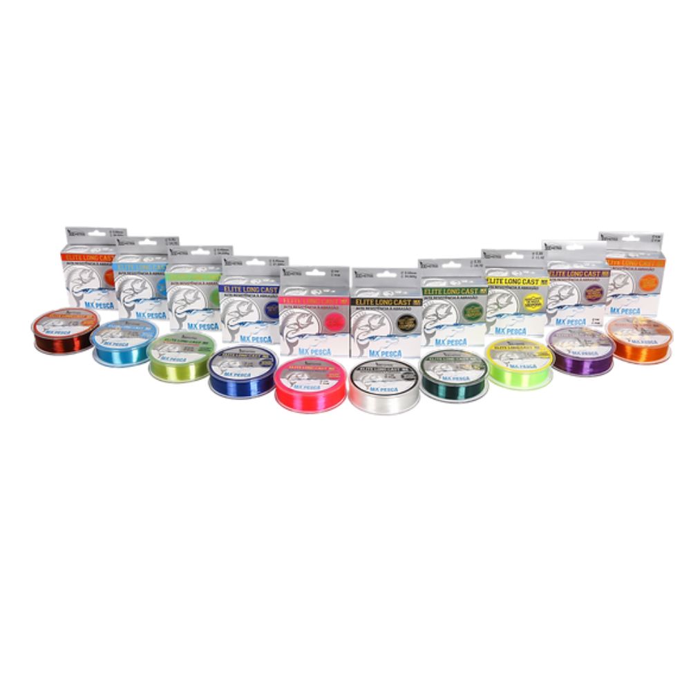 Linha Mono MX - Elite Long Cast Transparente - 300m - Usina da Pesca