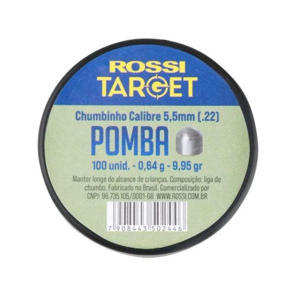 Chumbinho Rossi Pomba 5,5mm - 100Un - Usina da Pesca
