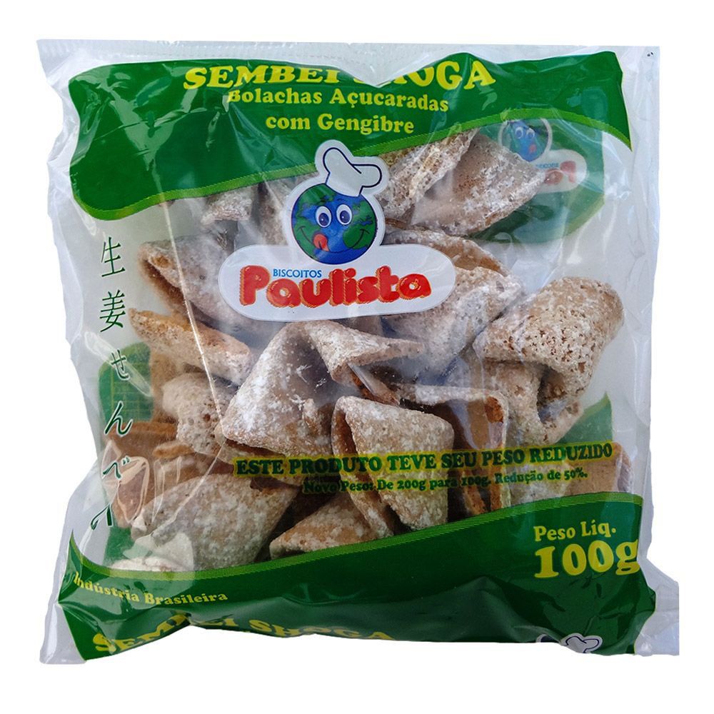 Bolachas Açucaradas Com Gengibre- Sembei Shoga Takara 100G - Chiba Oriental