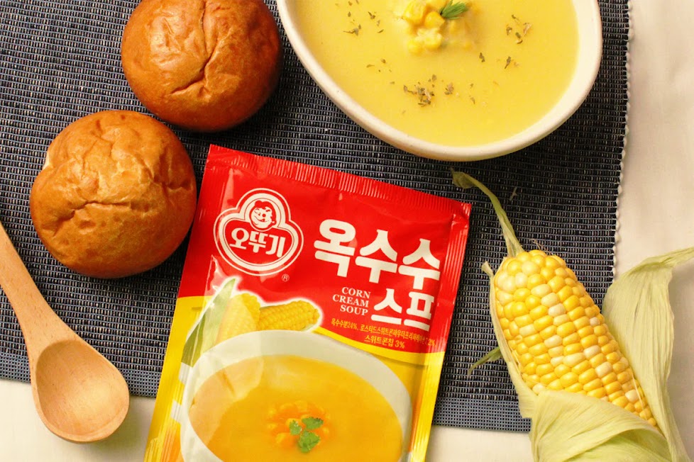 Sopa Coreana Instantânea de Milho - Corn Cream Soup Ottogi 80g - Chiba ...