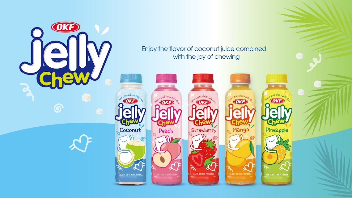 Jelly Chew Coconut OKF - Sabor Nata de Coco 500ml - Chiba Oriental