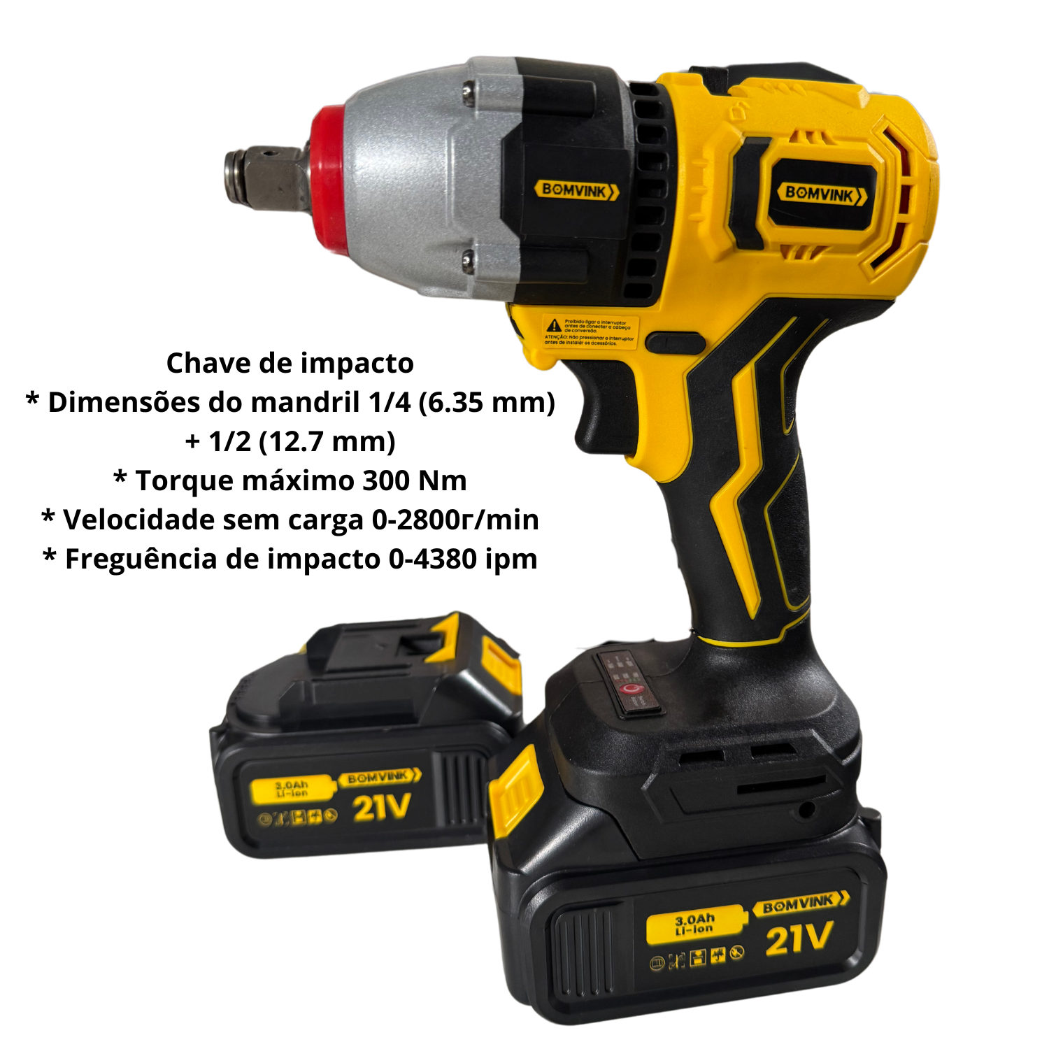 KIT FERRAMENTAS 6 EM 1 INTERCAMBIAVEL COM 2 BATERIA 21V 3Ah - Pro Tech Ferramentas