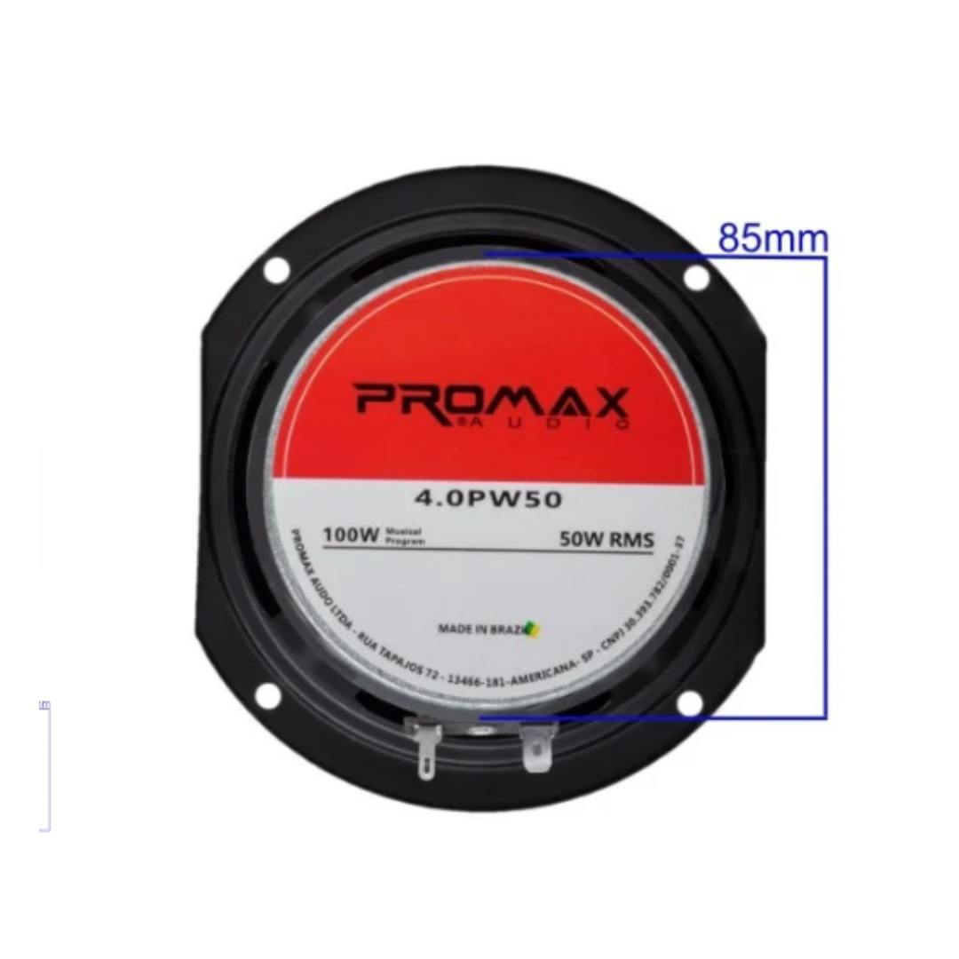ALTO FALANTE PROMAX 4'' Polegadas - FULL RANGER (50WATTS) - mcaaudio ...
