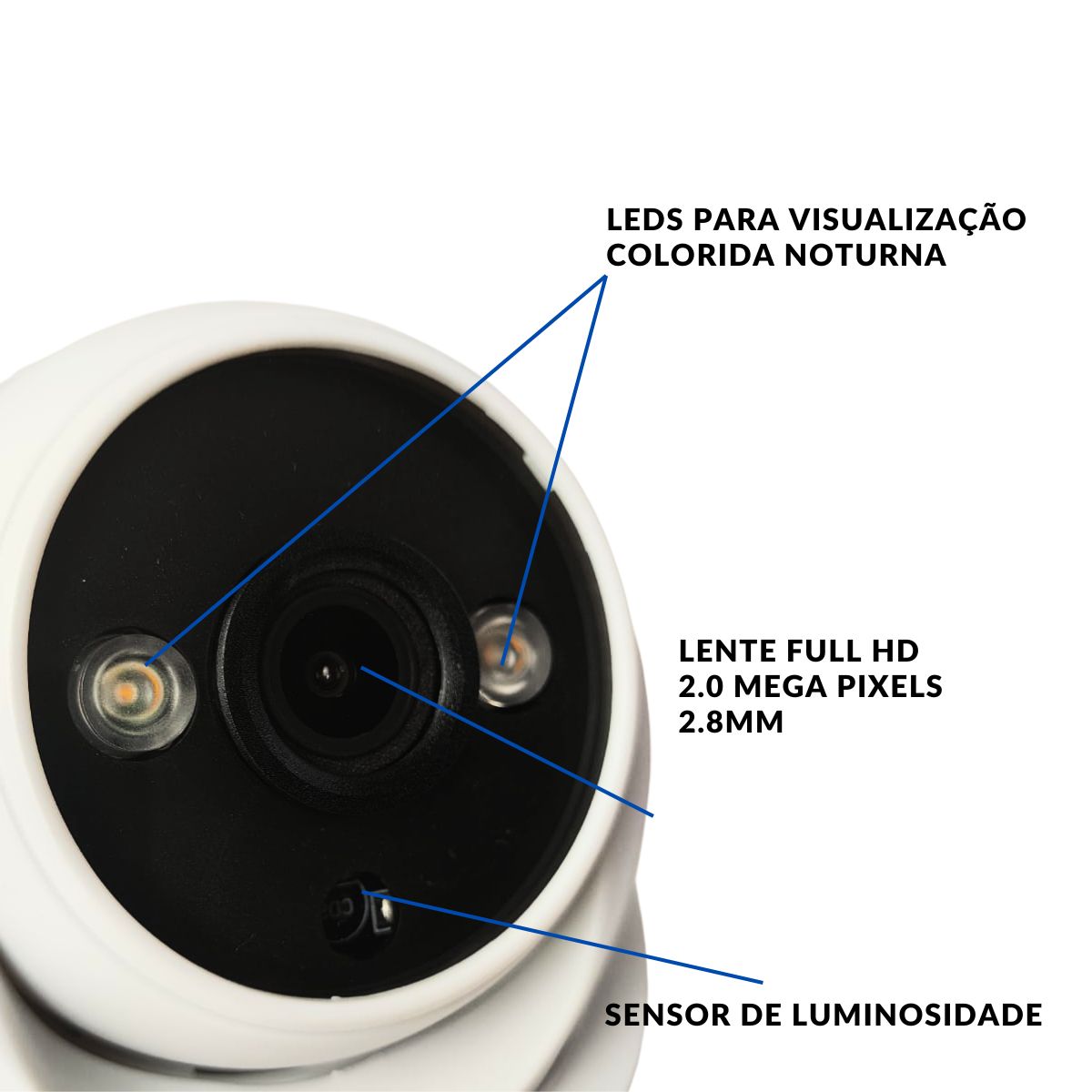 Câmera dome Full HD Full Color 1080p - Fortetron