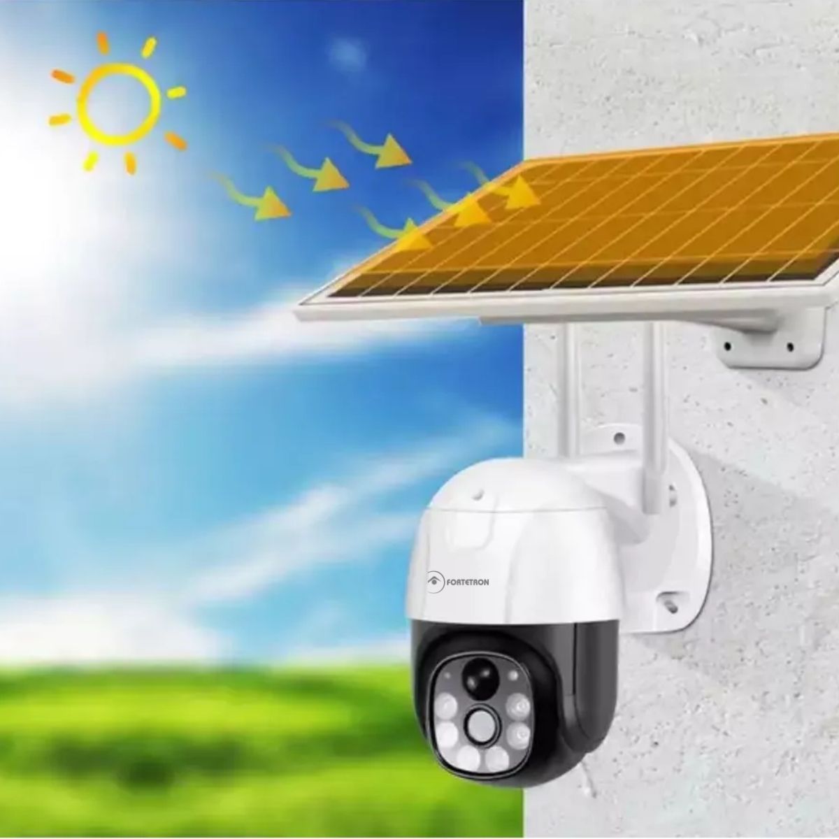 Camera Wifi Solar Full Hd Energia Full Color 4g - Fortetron