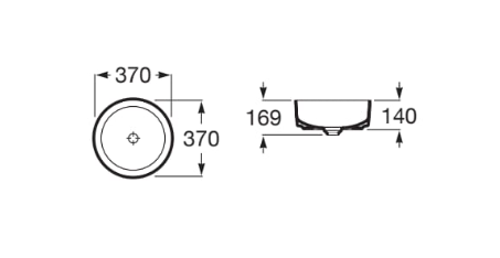 Cuba de Apoio 37x37cm Inspira Round Branco Matte - Roca - A32752362B ...