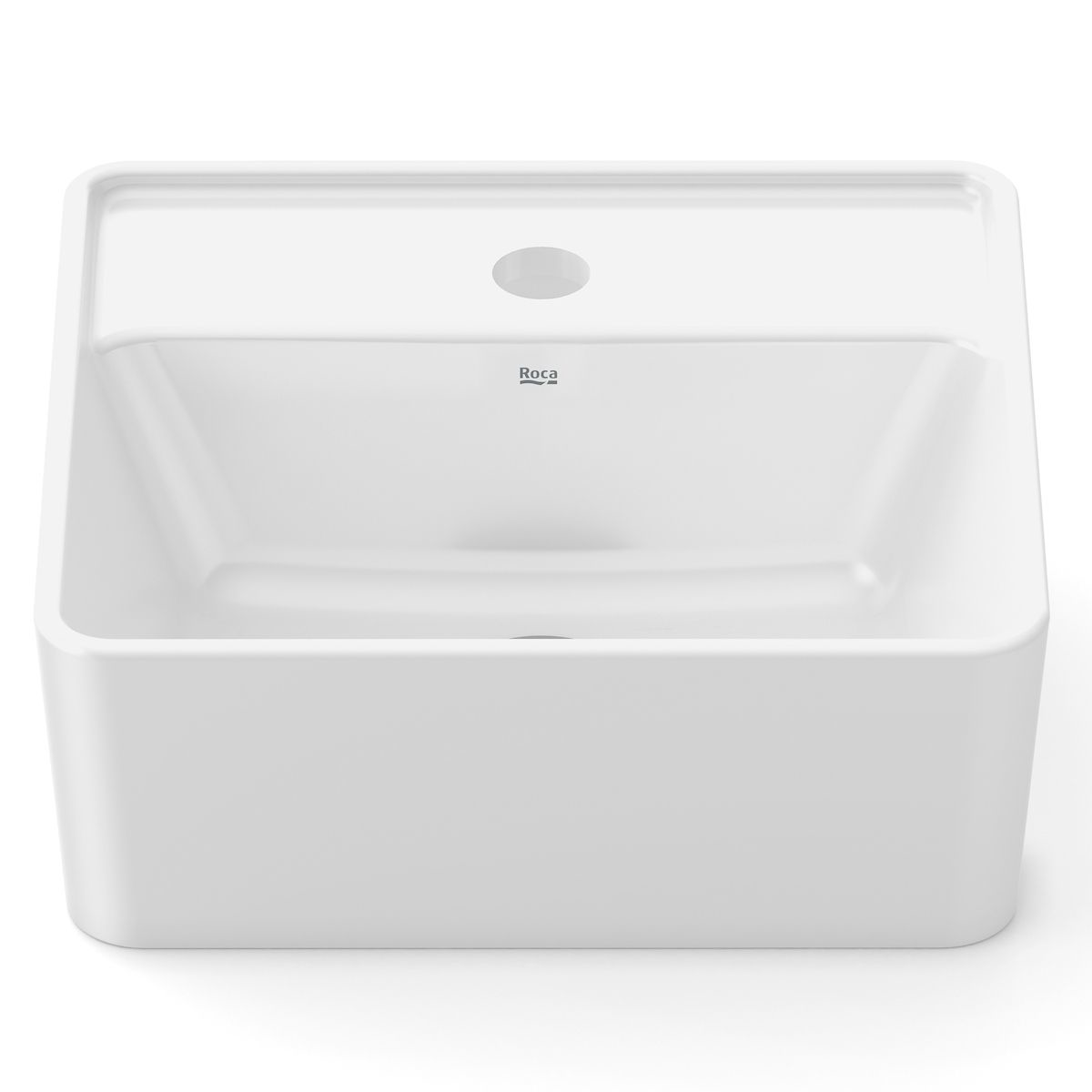 Cuba de Semi Encaixe Com Mesa 36x34cm Retangular Óptica CQ36 Branco ...
