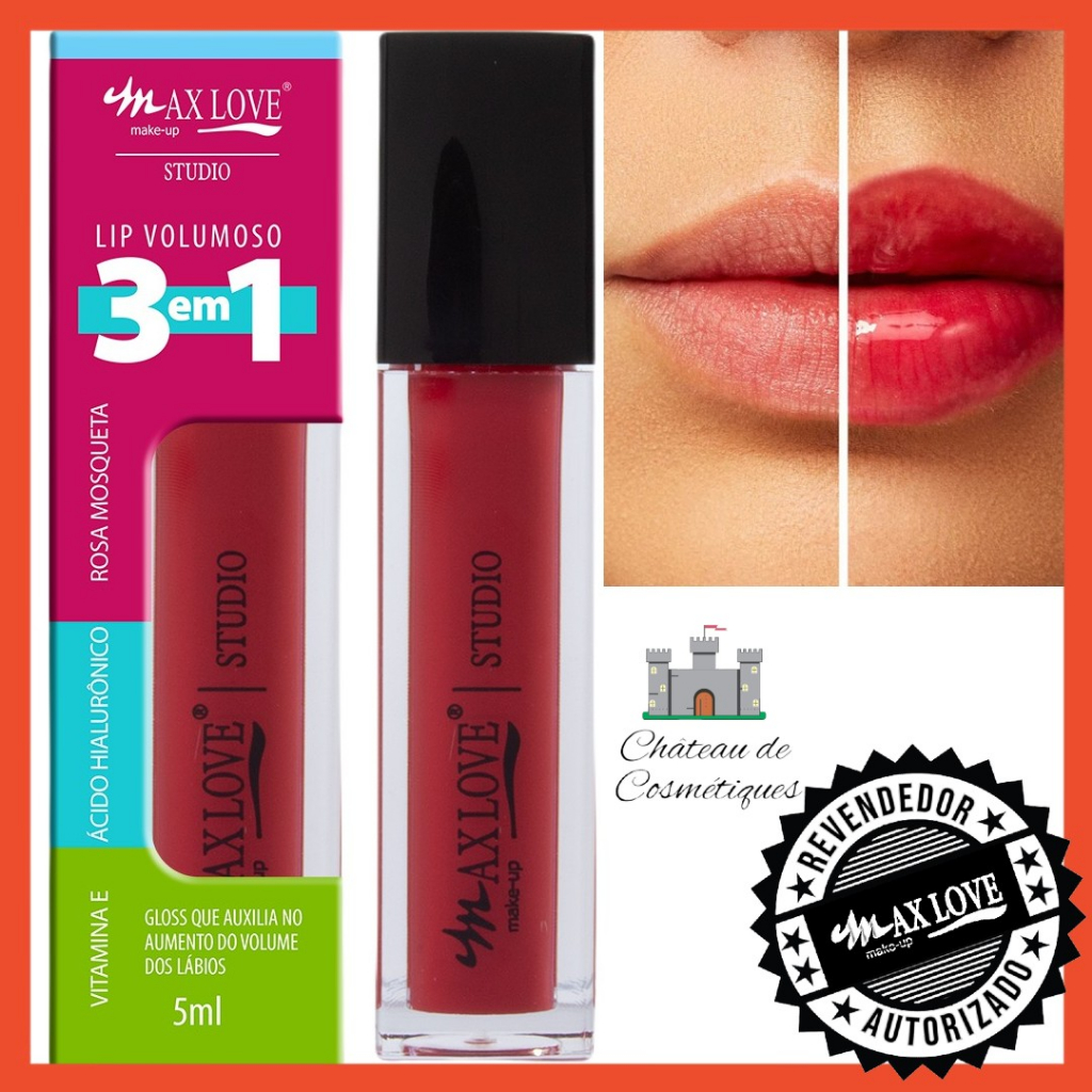 Gloss Lip Volumoso 304 - Max Love - May Makeup Cosméticos
