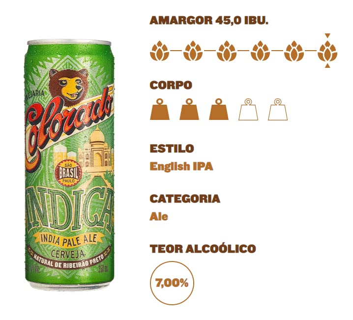 Pack 8un Cerveja Colorado Indica Lata 350ml - Armazem Campineiro