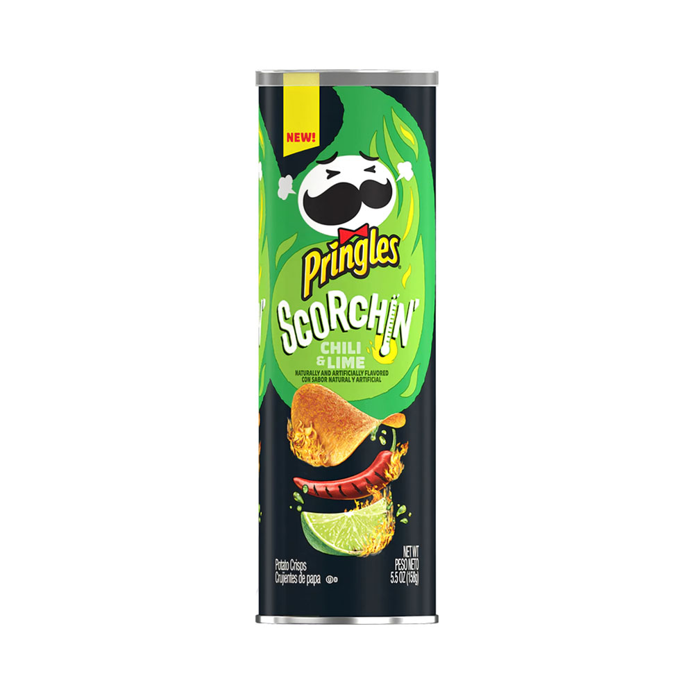 Batata Pringles Scorchin Chili & Lime Importada 158g - Armazem Campineiro