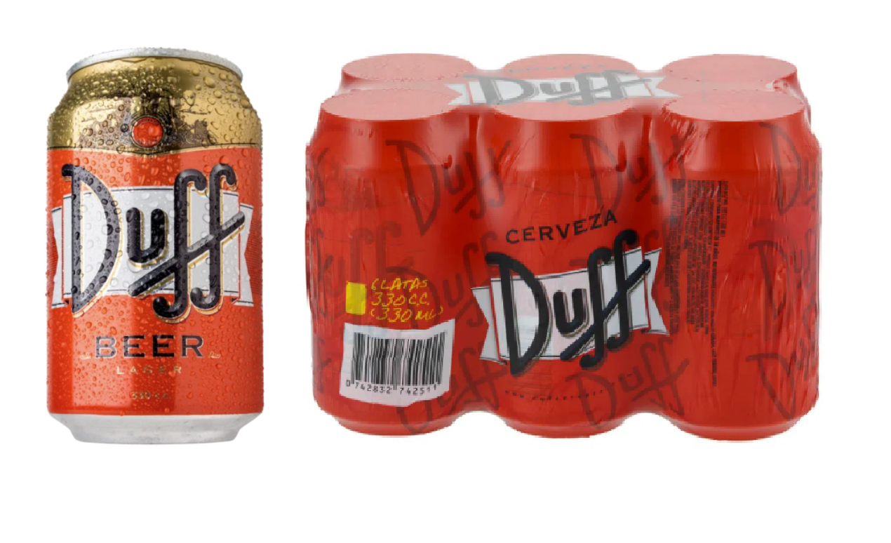 Pack 6un Cerveja Duff Beer Lager Lata 330ml - Armazem Campineiro