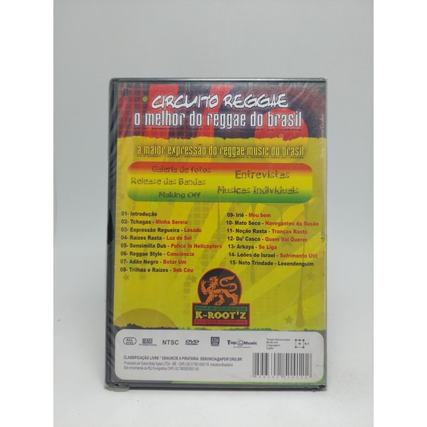 Dvd Circuito Reggae, Roots Reggae - Original Lacrado - Loja Baú