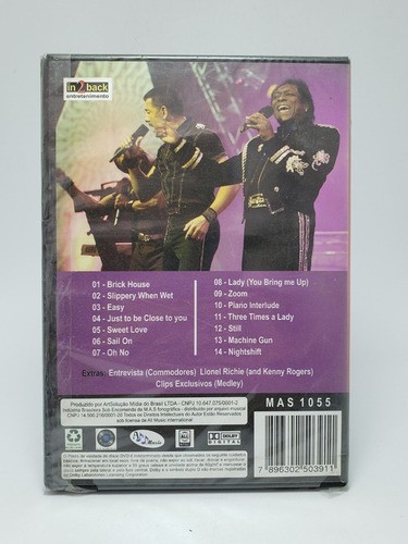 Dvd Commodores - Live - Loja Baú