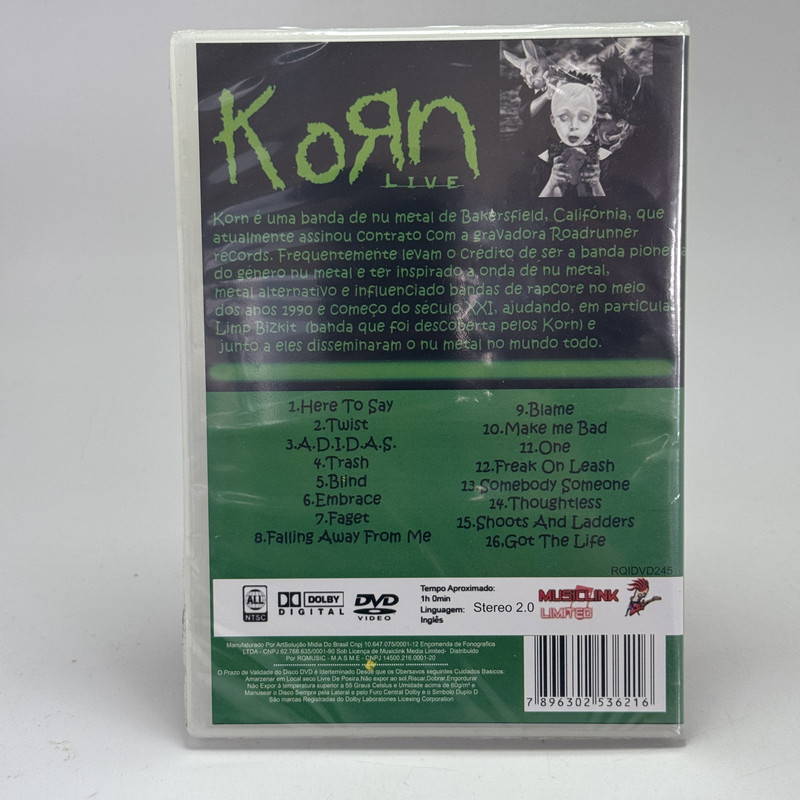 DVD Korn - Live - Baú Musical