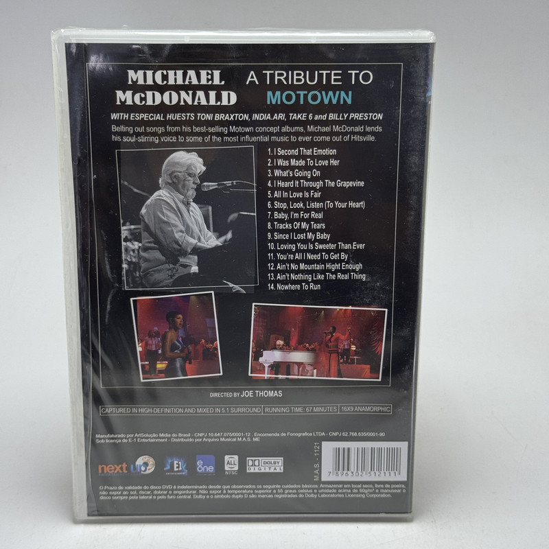 Dvd Michael Mc Donald - A Tribute To Motown - Baú Musical