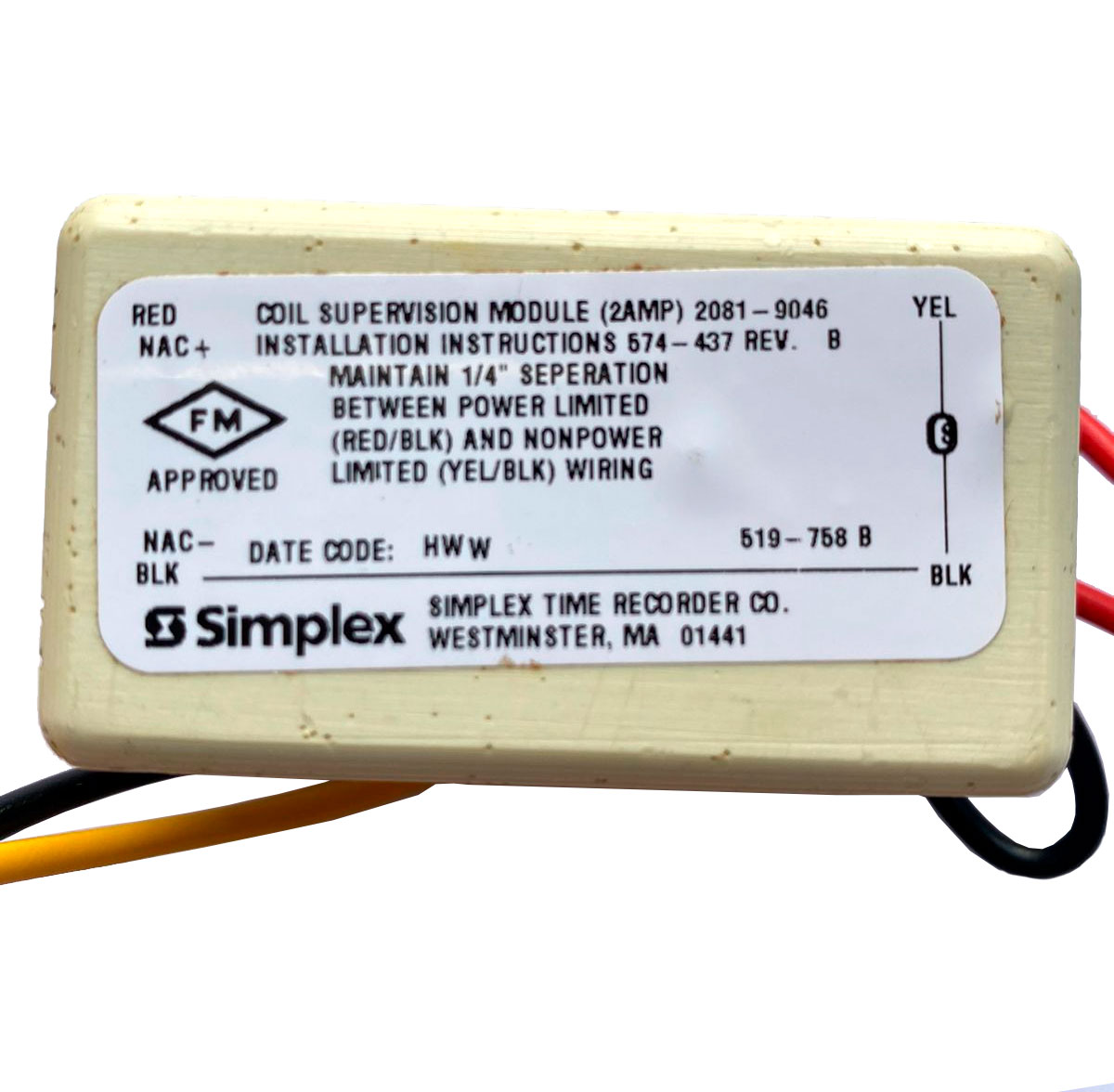 Modulo de Supervisão de Bobina - Simplex, Modelo: 2081-9046 - Sinalert ...