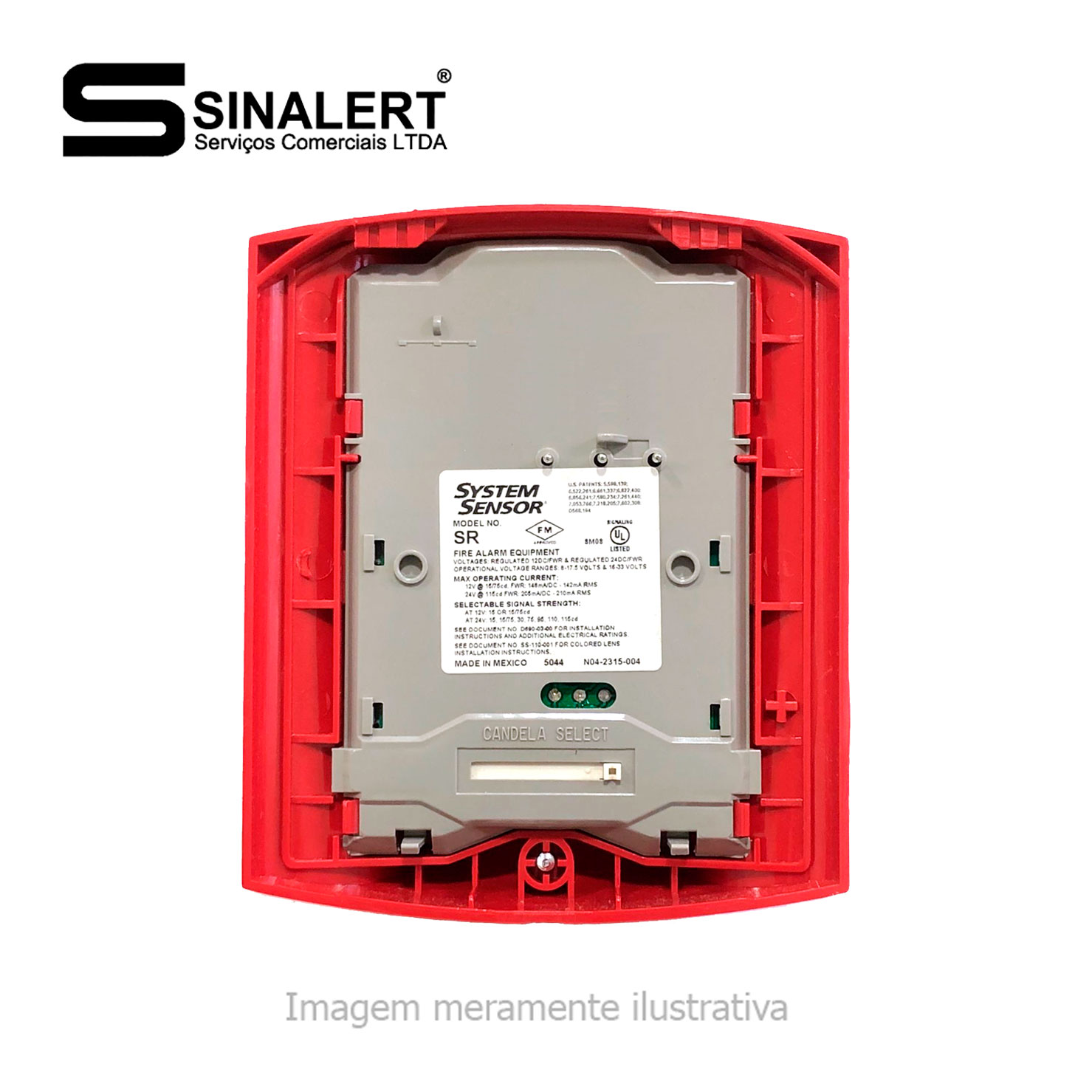 SR - SIRENE AVISADOR VISUAL - SYSTEM SENSOR - Sinalert – Equipamentos e ...