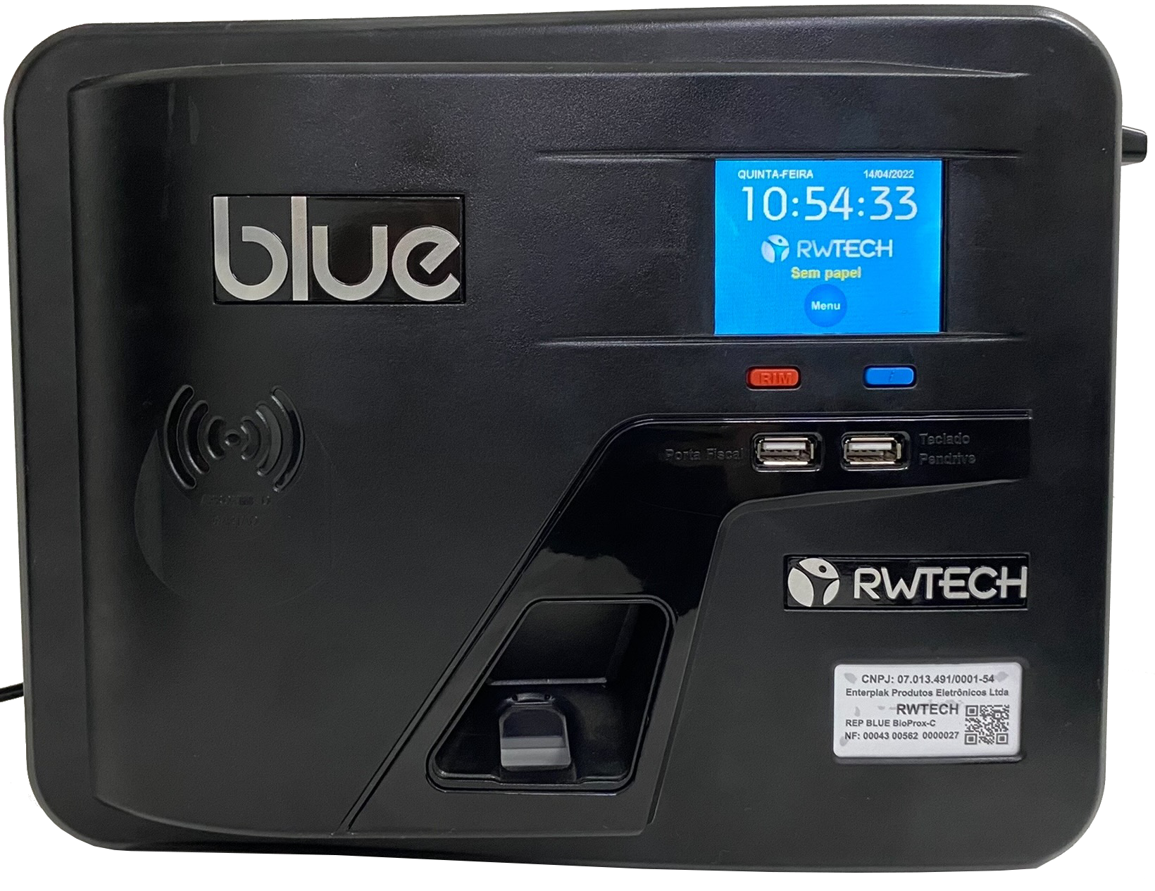 Relógio de Ponto Homologado Biométrico REP Blue Bio / Prox - Digimatec