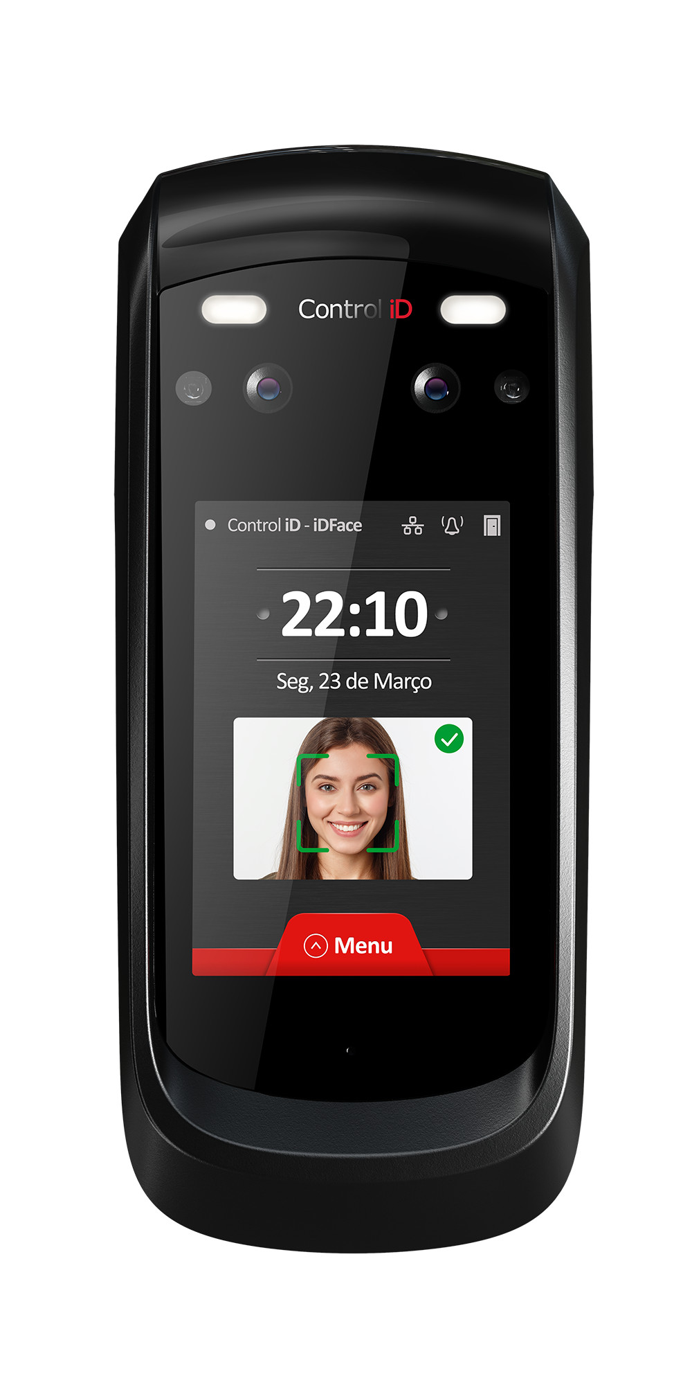 Catraca iDBlock Preta com 02 Leitores Faciais e Proximidade - Digimatec