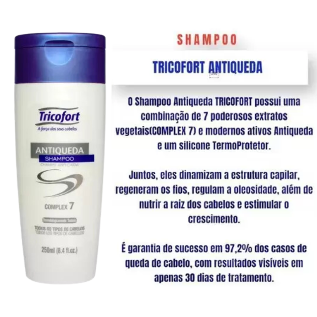 Shampoo Antiqueda Tricofort 250ml - Distribuidora Direta