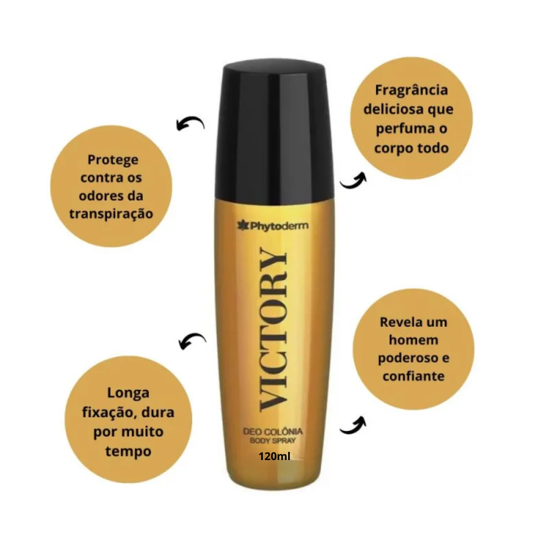 Kit Victory Phytoderm Deo Colônia 100ml + Body Spray Victory 120ml ...