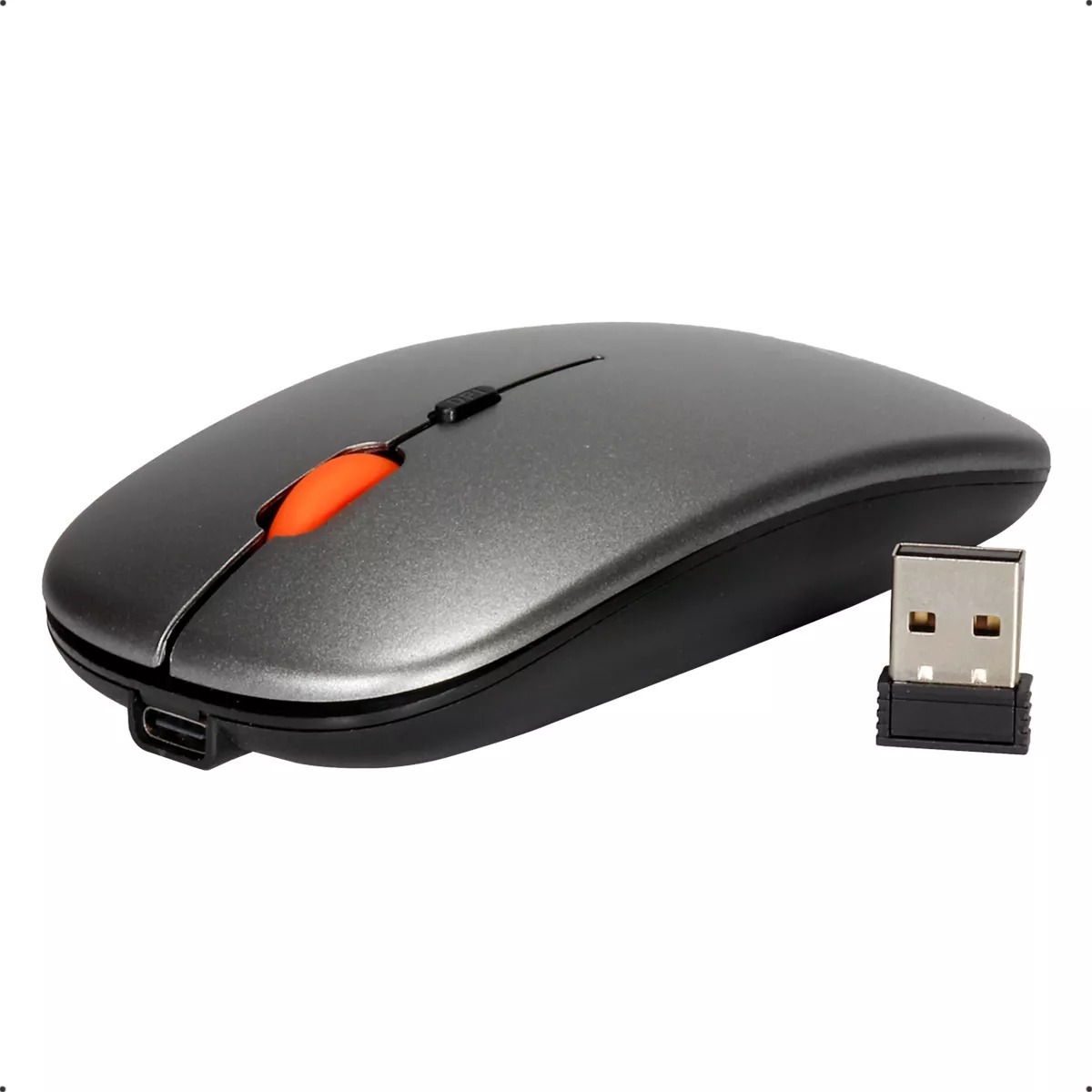 Mouse Dual Mode Wifi e Bluetooth Oex Cinza ms603 - Digimer