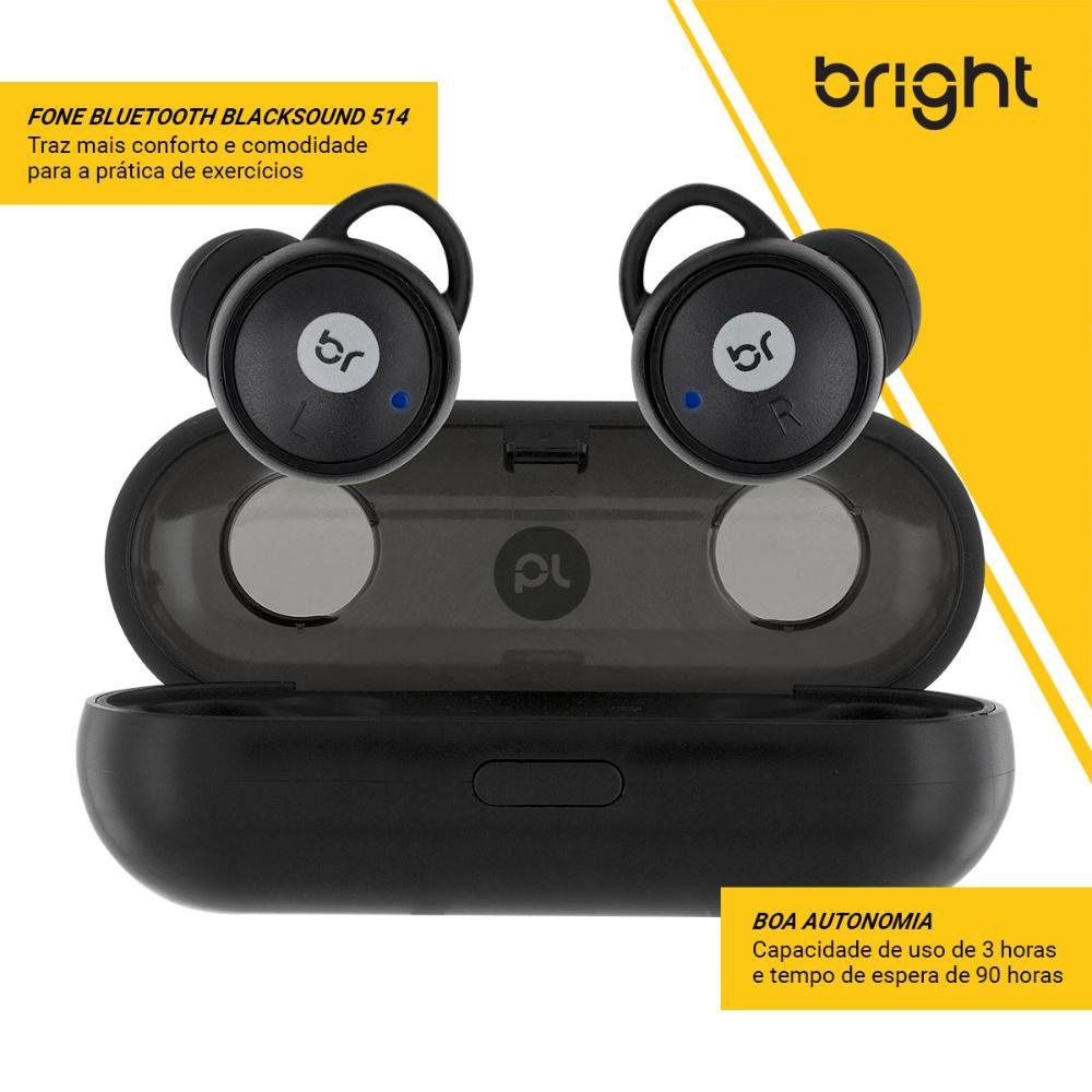 Fone De Ouvido Bluetooth Blacksound c/ Microfone Bright 514 - Digimer