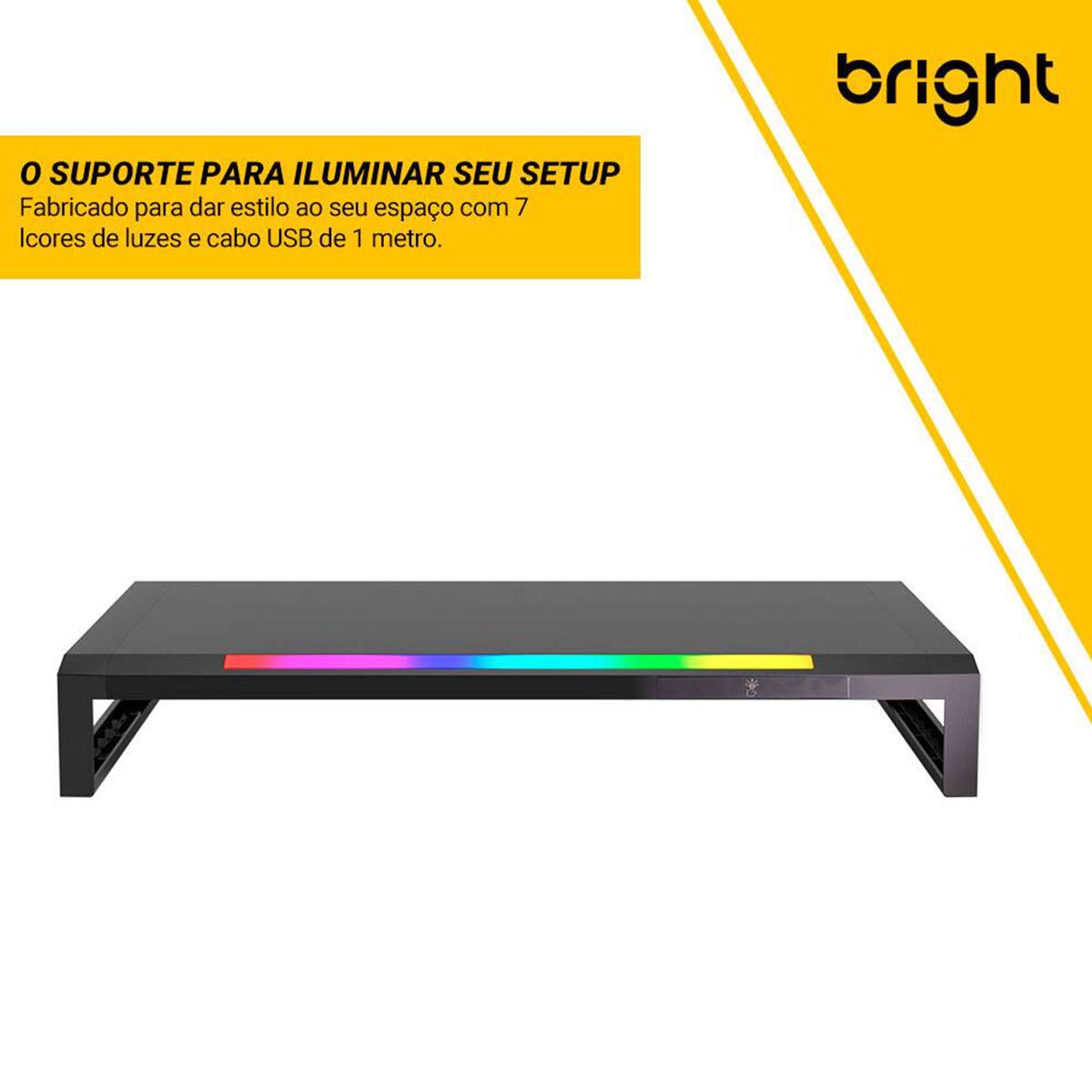 Suporte Para Monitor Iluminado Rgb LED 7 Cores Smn003 Bright - Digimer
