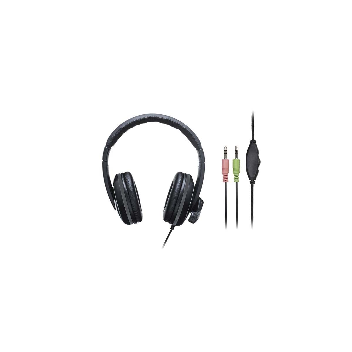Headset Multi Pro Preto P2 + P3 Cabo Longo 2,10m Confortável - Digimer