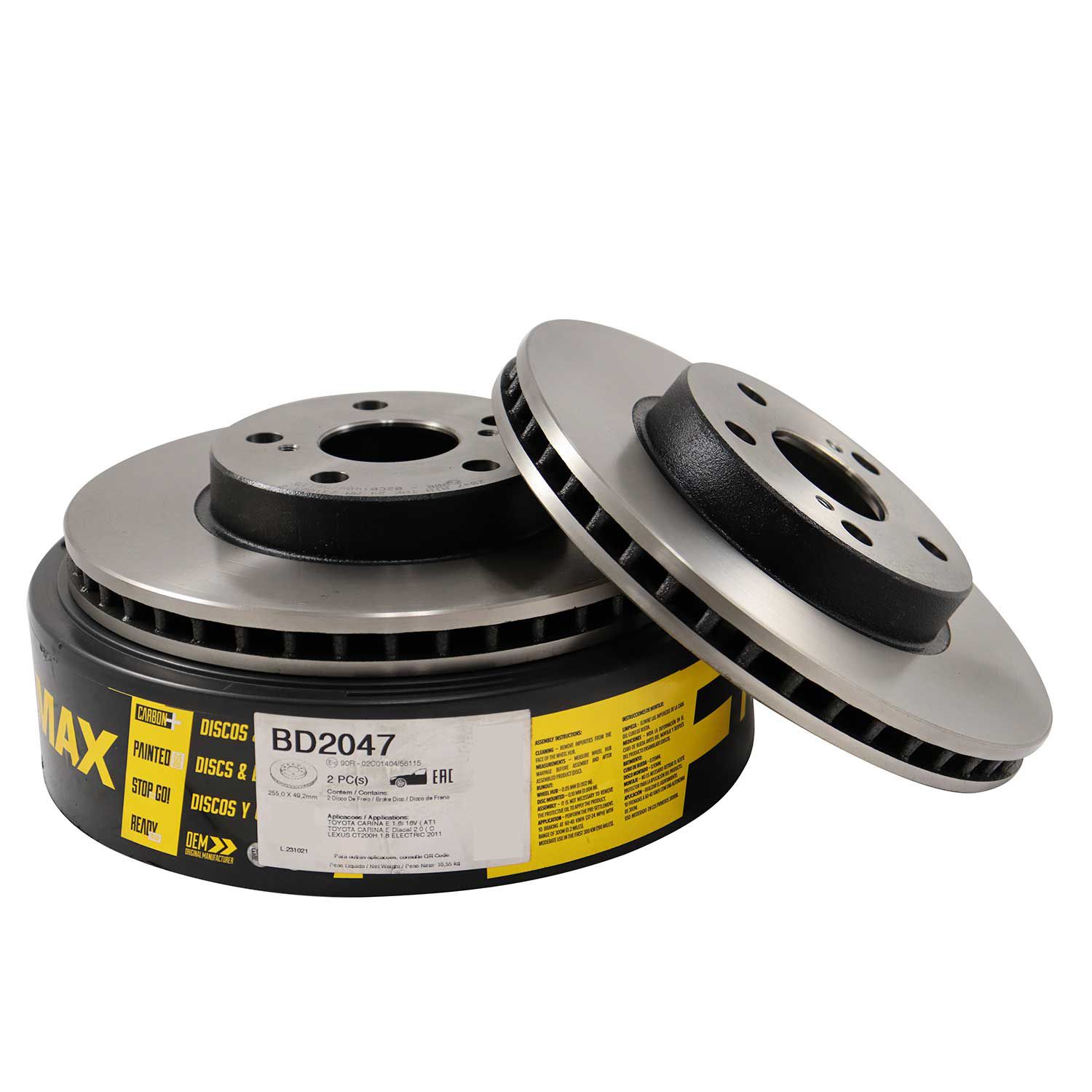 Kit Disco de Freio Diant. BD2047 Toyota Prius - Cód.8379 - Asllan Autopeças