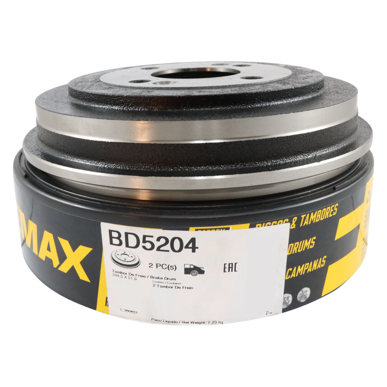 Kit Tambor de Freio BD5204 Tras. Hyundai HB20 - Cód.7566 - Asllan Autopeças