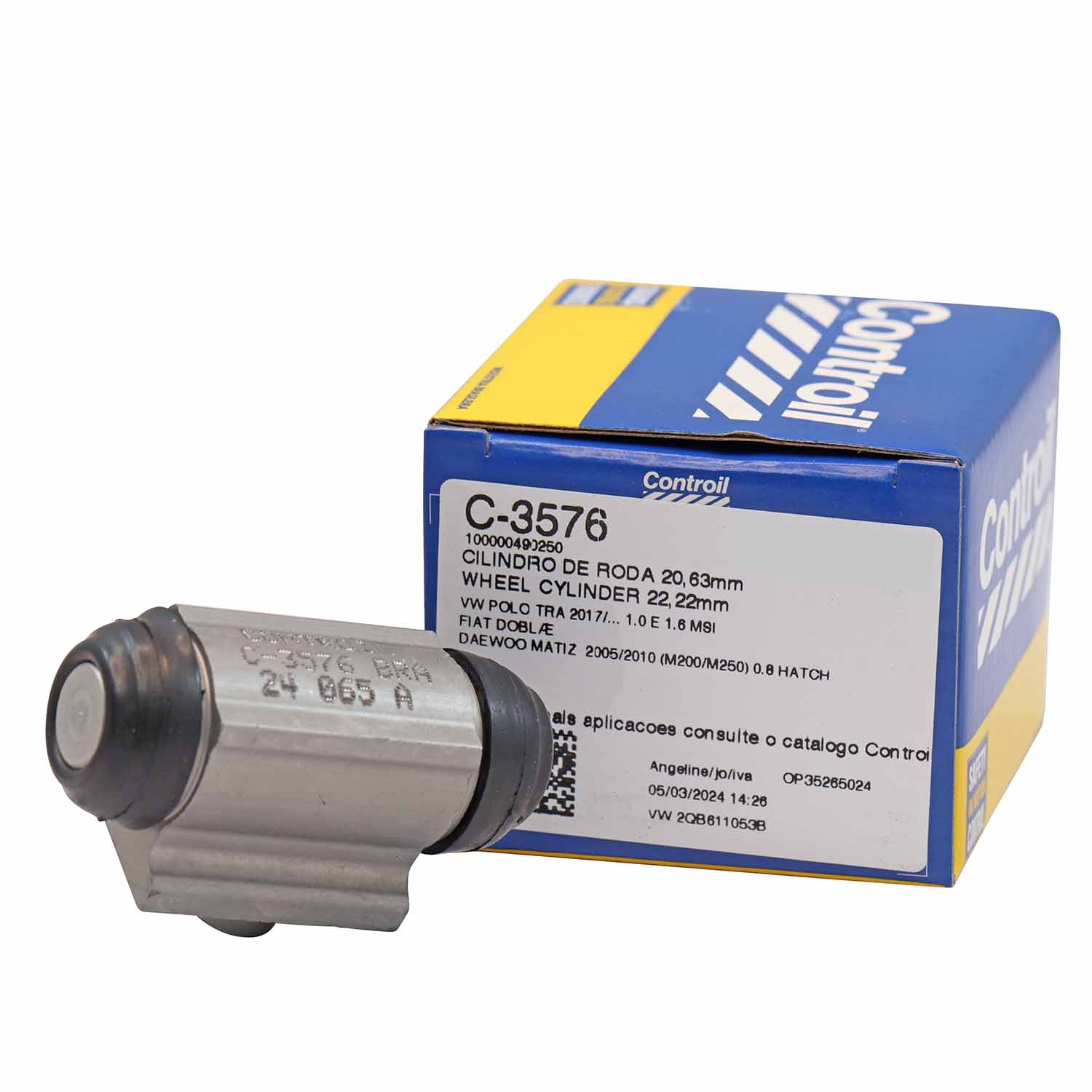 Cilindro de Roda Controil C3576 VW Polo 1.0 12V e 1.6 16V - Asllan ...