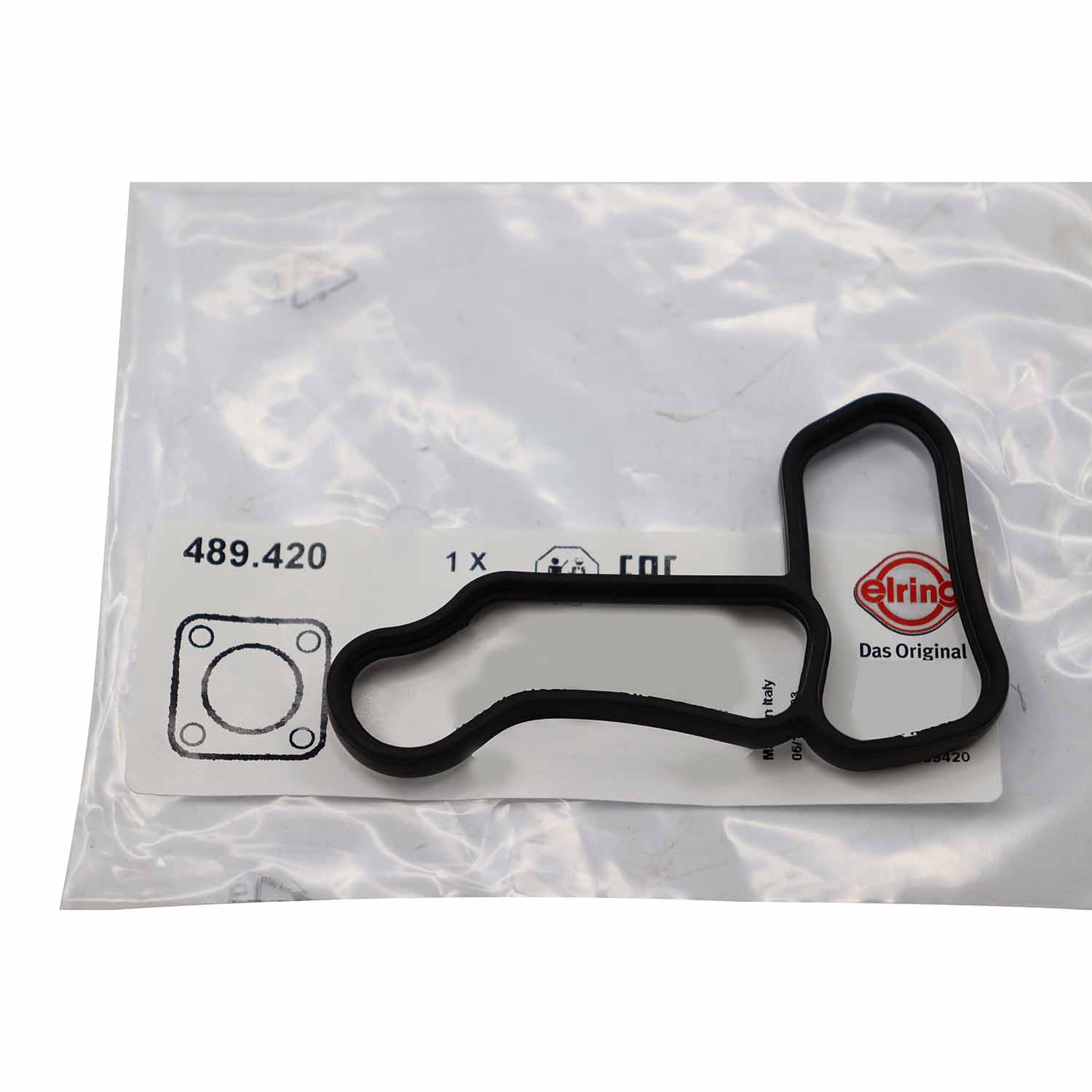 Junta do Radiador de Óleo Elring 489.420 BMW 118i, 120i - Asllan Autopeças