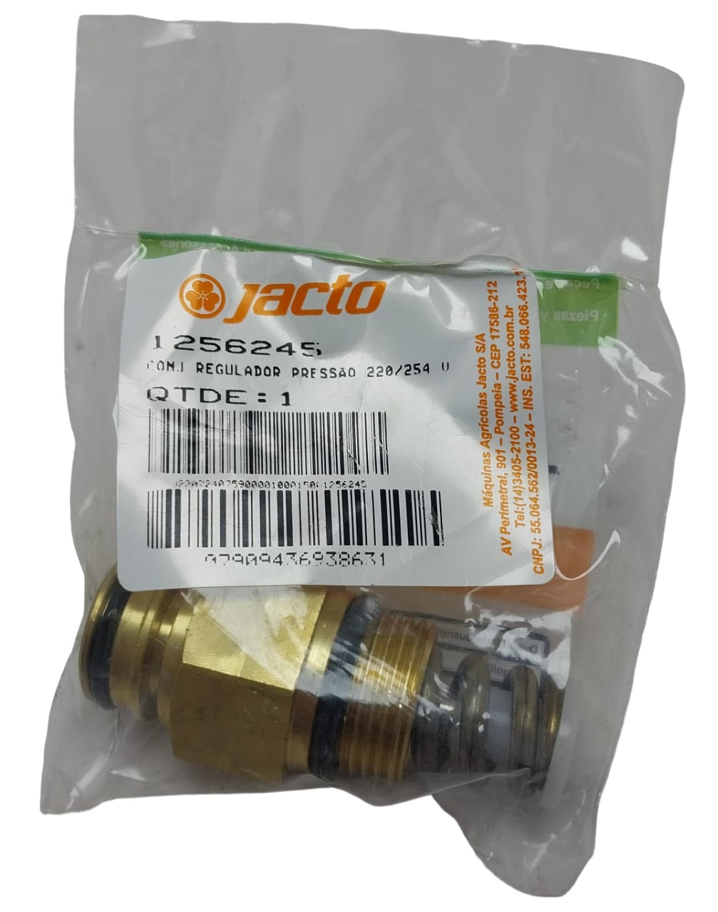 Válvula By Pass Completa Jacto J7000 Plus Original 1256245 - anabishop