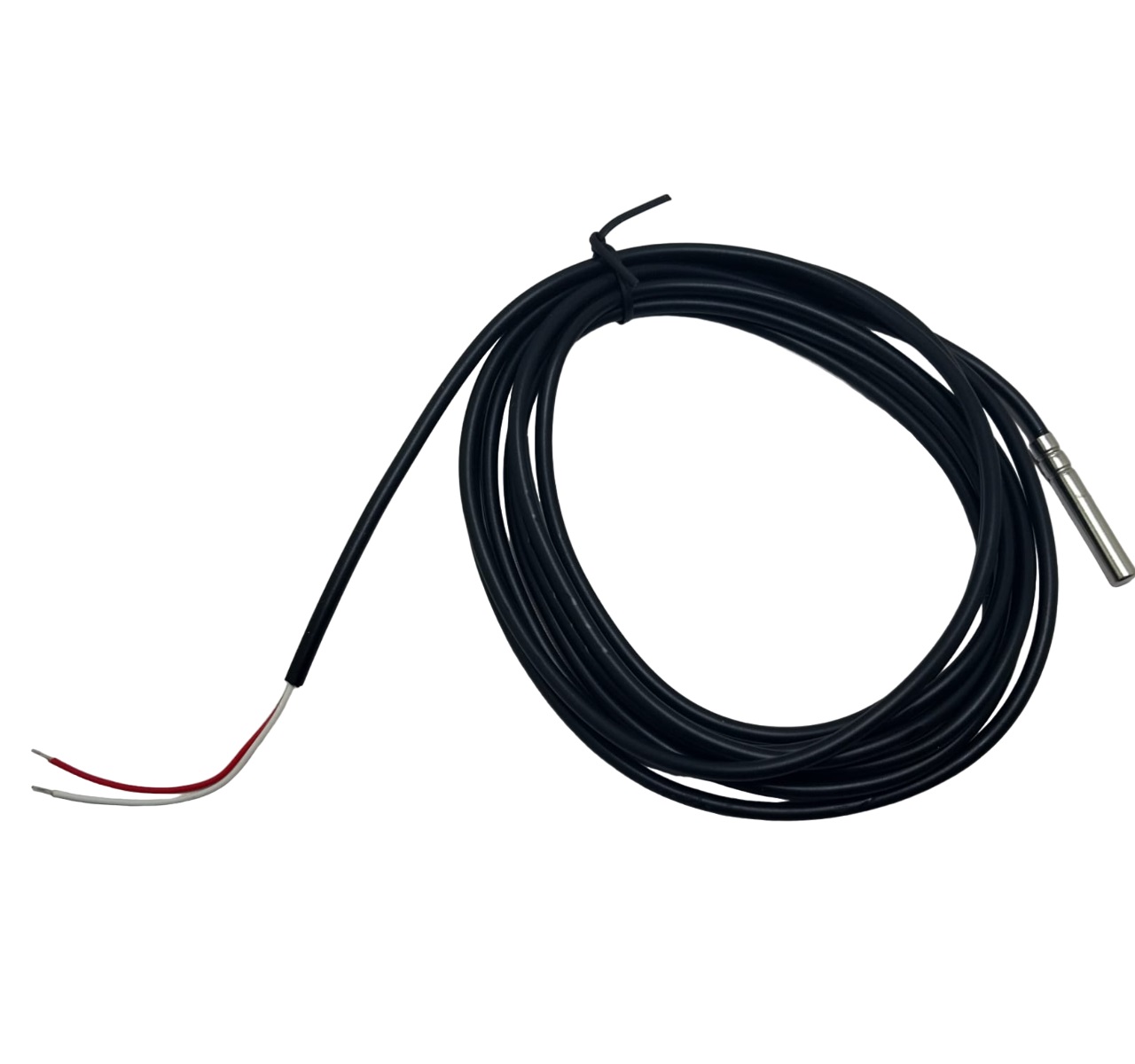 Kit 50Un Sensor temperatura preto ponta aço inox SB19 2,5MT - anabishop