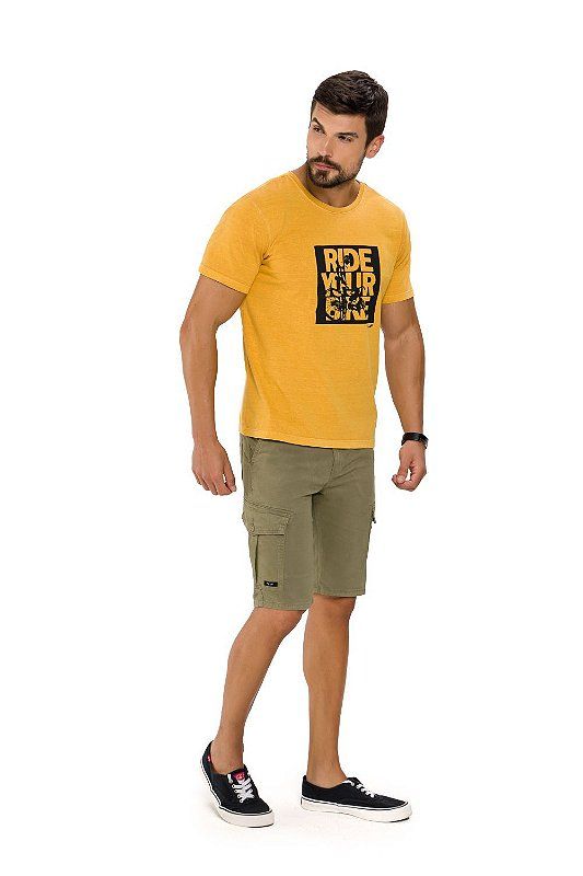 Camiseta Trich Ride Your Bike Mostarda - Conforto e Estilo para ...