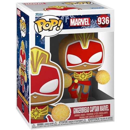 Funko Pop Marvel Gingerbread Captain Marvel 936 - Portal Mundo Pop