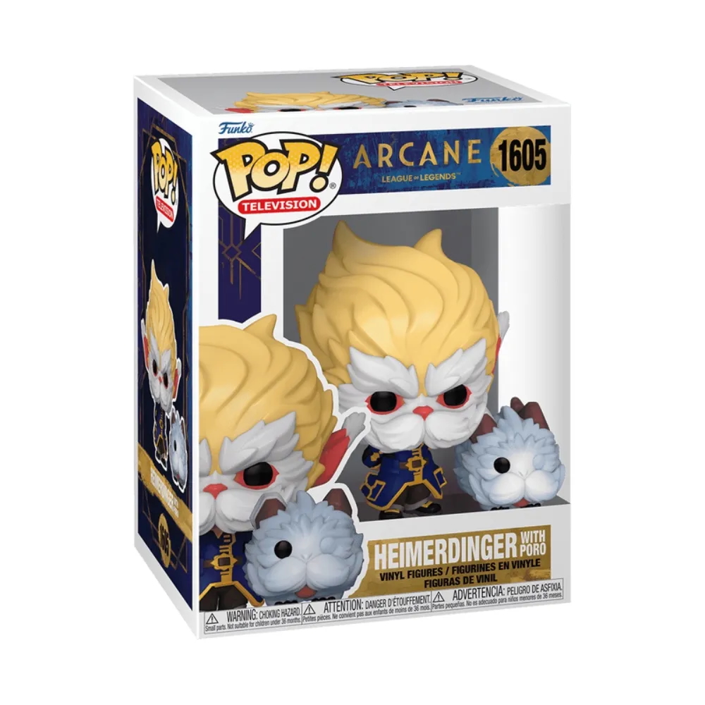 Funko Pop Arcane Heimerdinger with Poro 1605 - Portal Mundo Pop