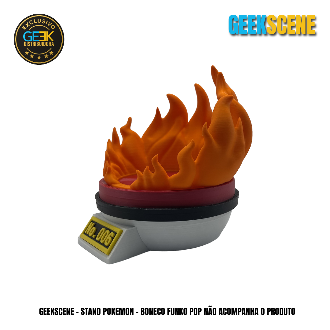 GeekScene Exclusive - Base PKM Charizard - Portal Mundo Pop